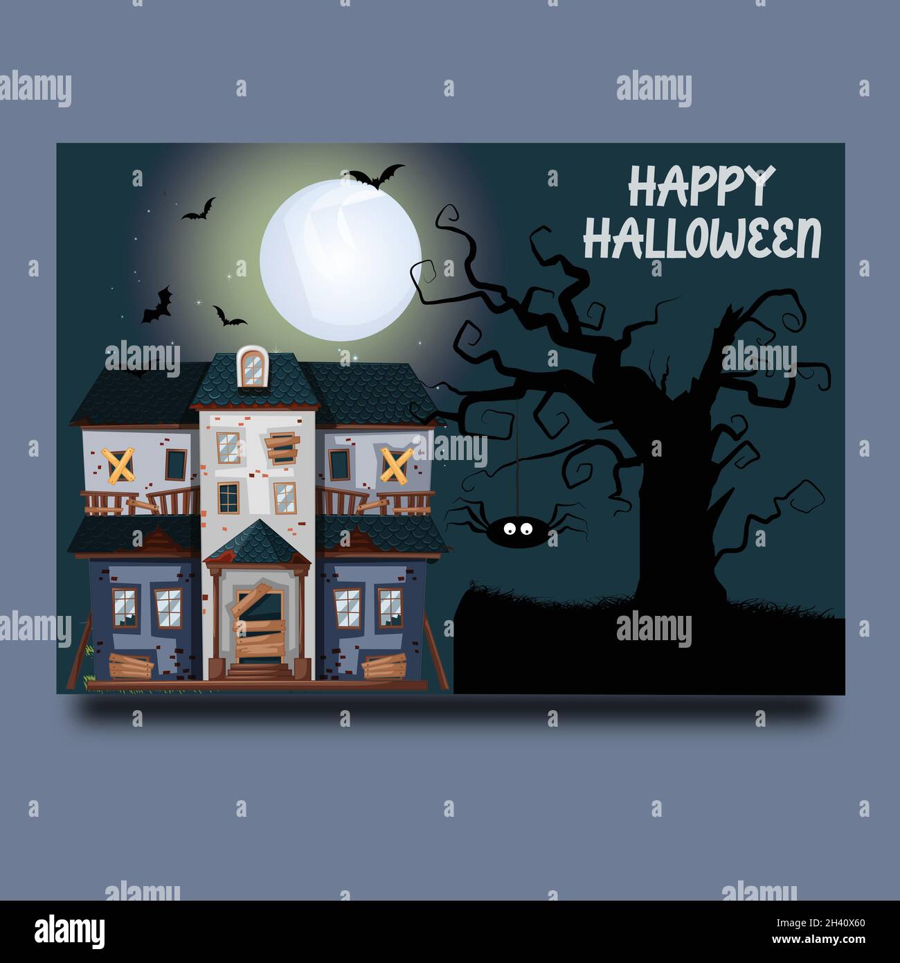Happy Halloween Card Design Stock Vector Image & Art - Alamy