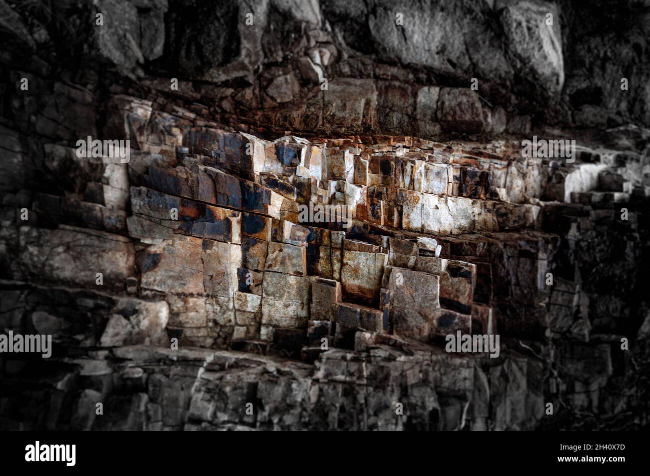 Closeup texture of rock strata and iron ore Stock Photo - Alamy