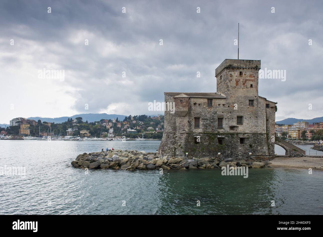 Castle of Rapallo Stock Photo - Alamy