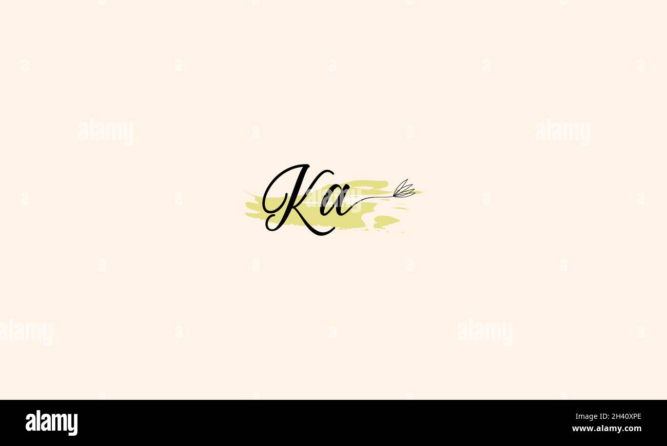 LETTERS KA LOGO DESIGN WITH NEGATIVE SPACE EFFECT FOR ILLUSTRATION USE ...