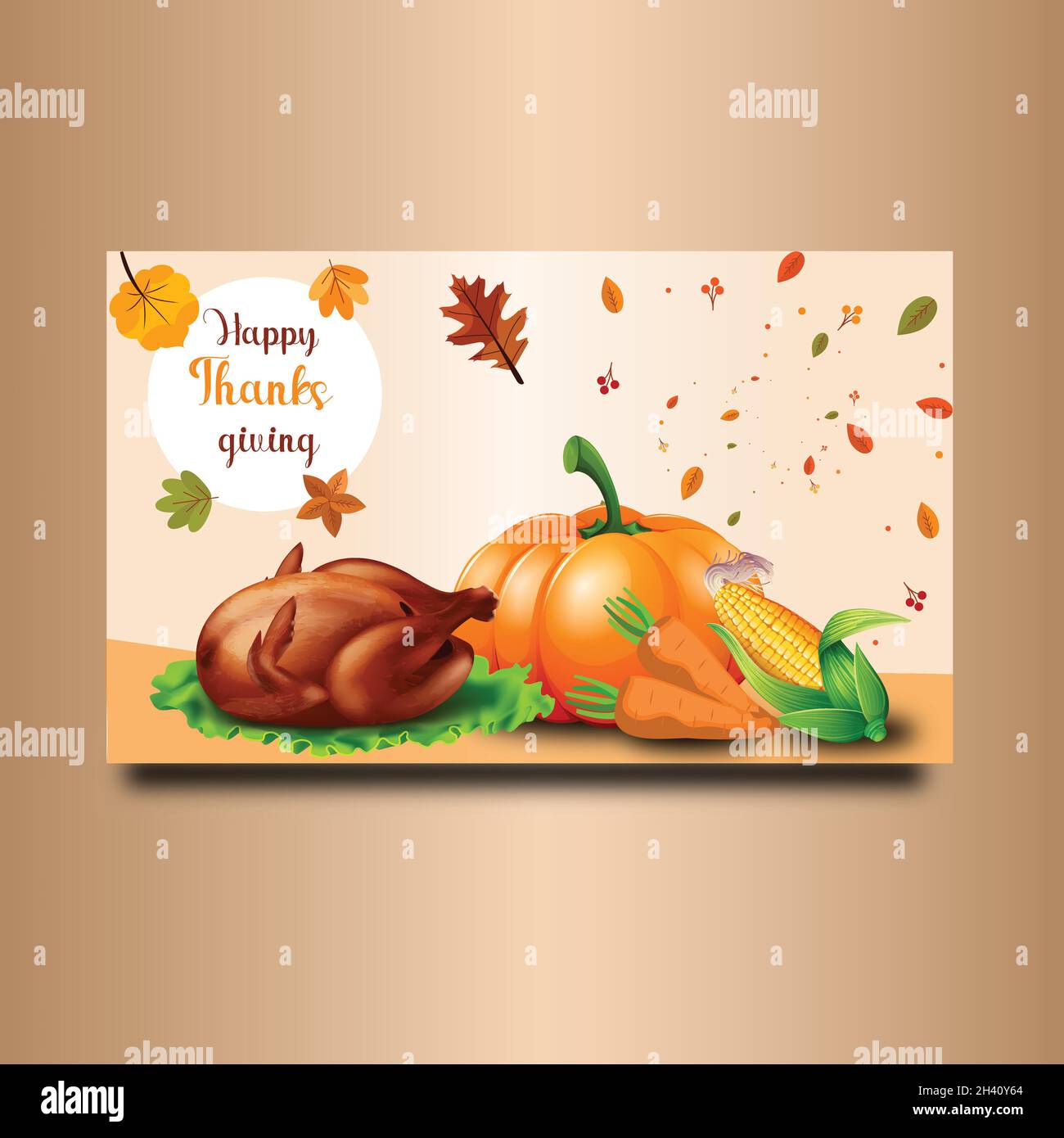 Happy Thanksgiving Card Stock Vector Image & Art - Alamy
