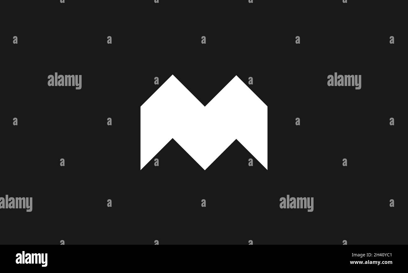 LETTER M LOGO DESIGN WITH NEGATIVE SPACE EFFECT FOR ILLUSTRATION USE ...