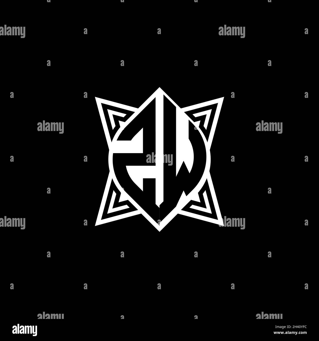 Zw initials logo Black and White Stock Photos & Images - Alamy