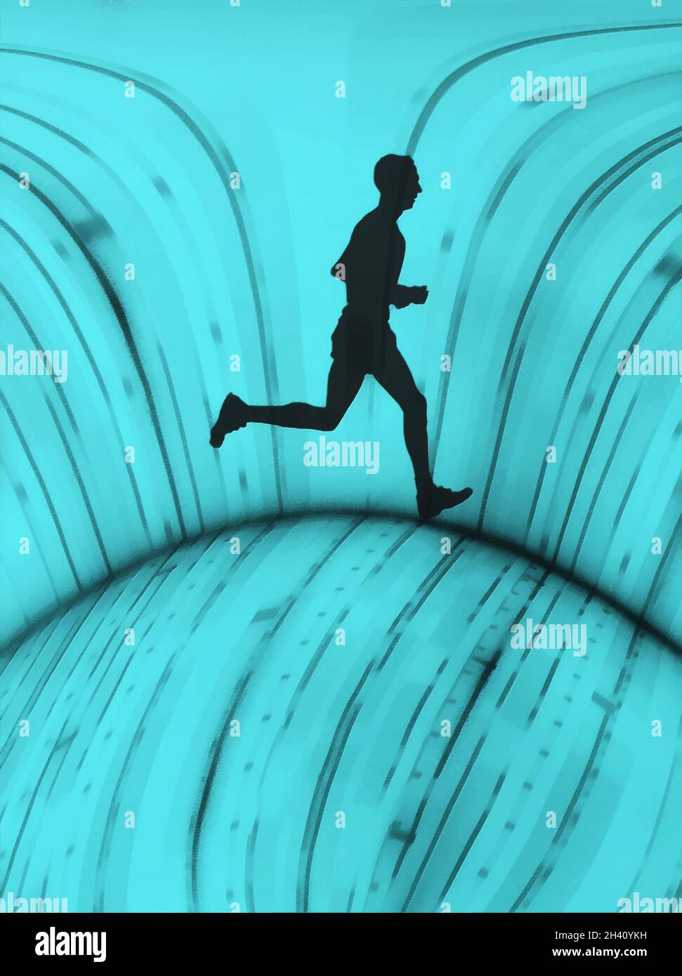 Man running in virtual hi-res stock photography and images - Alamy