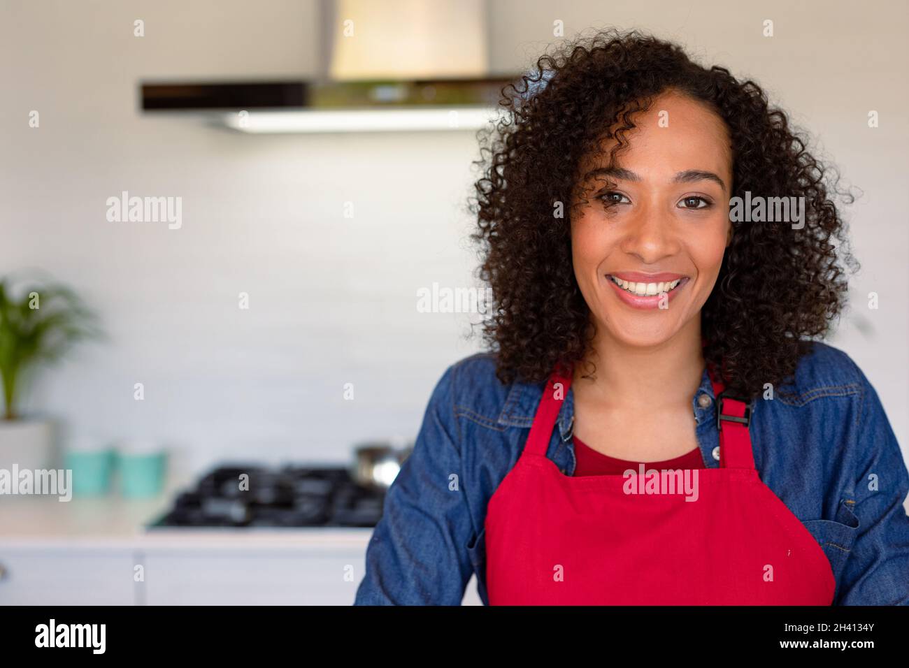 African american woman wearing apron hi-res stock photography and ...