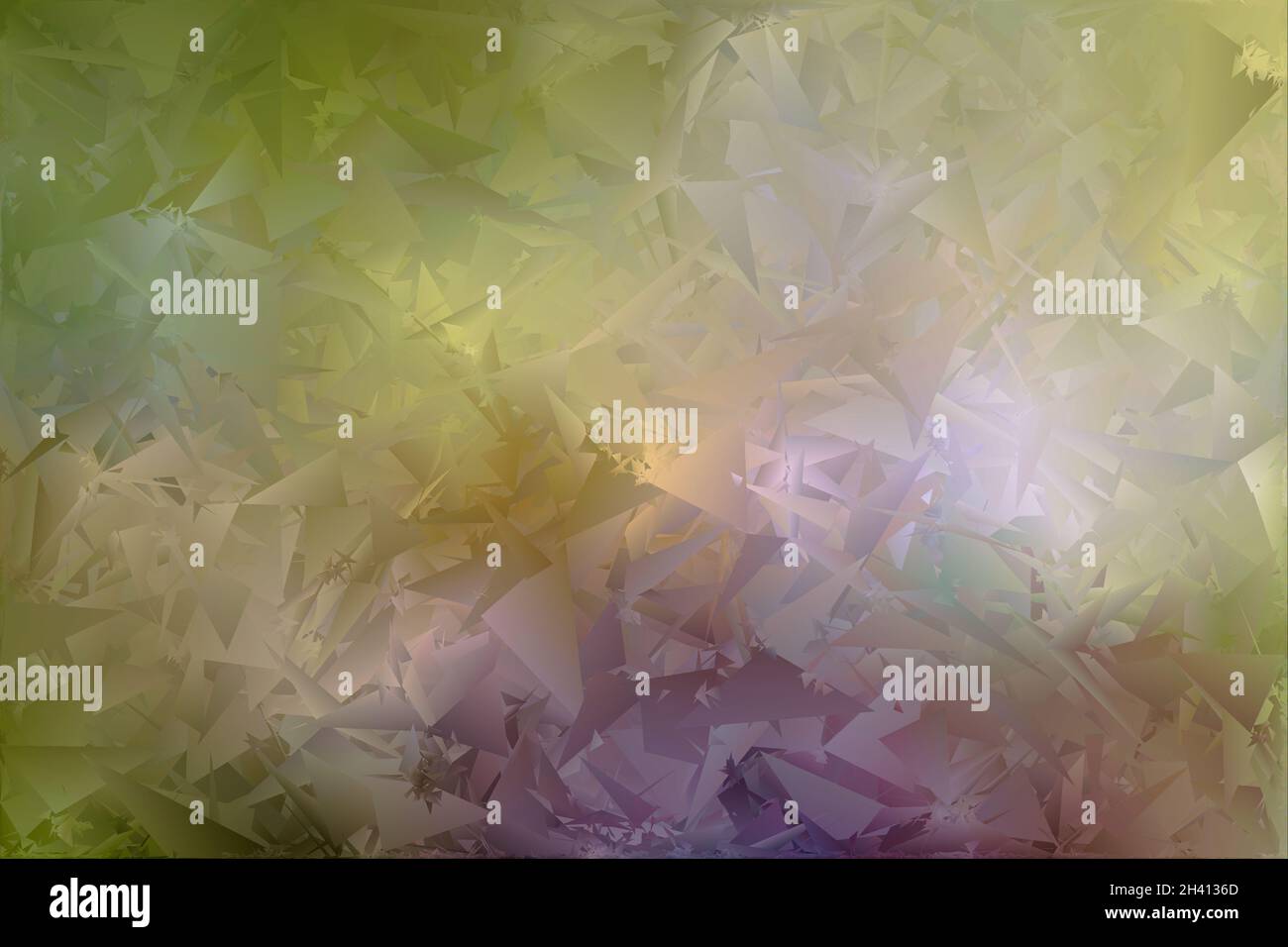 Green, yellow, purple background with speckled, bright areas, and frost ...