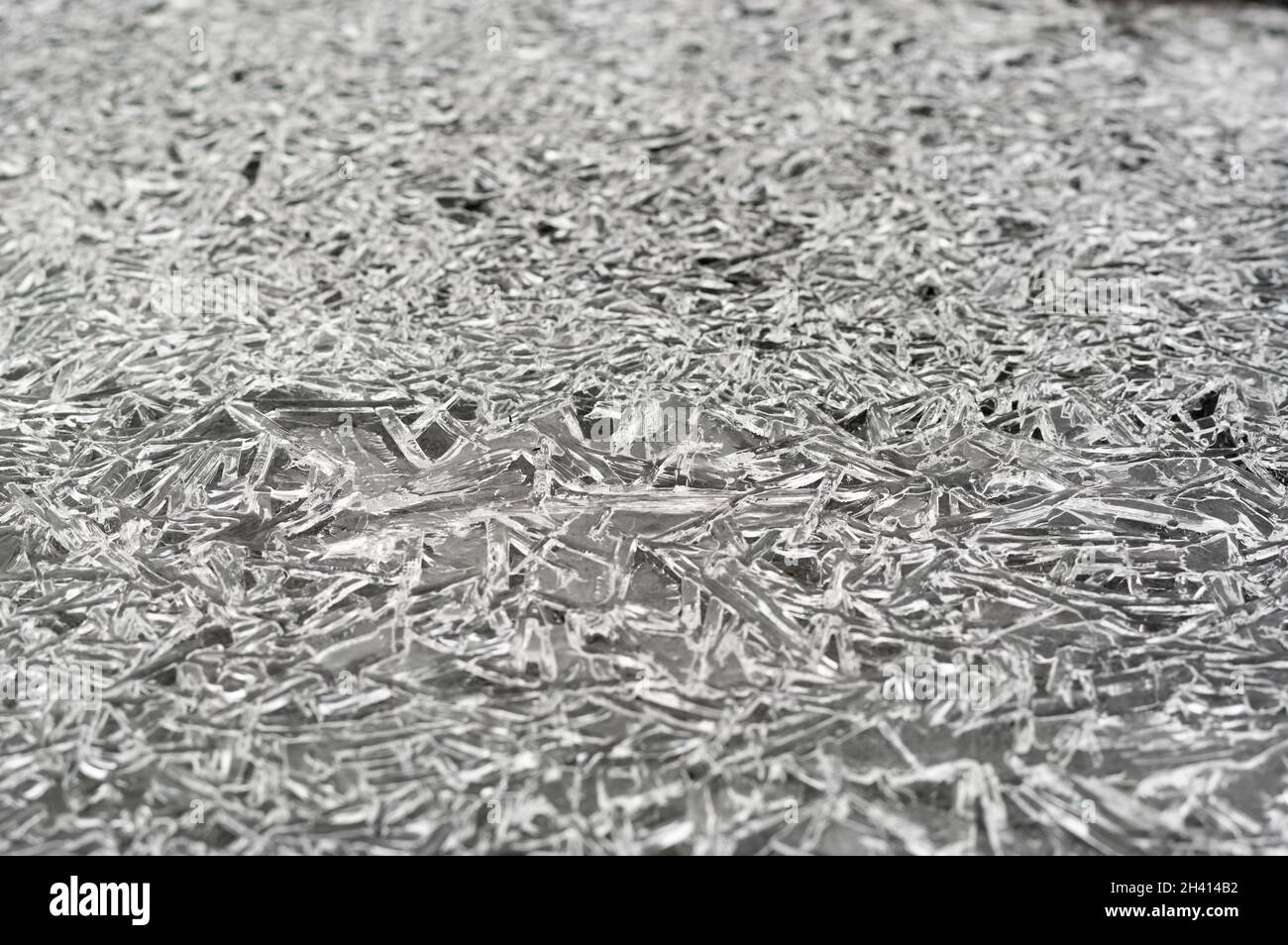 Macro photo of ice. Frozen water. Ice texture. Ice pattern Stock Photo ...