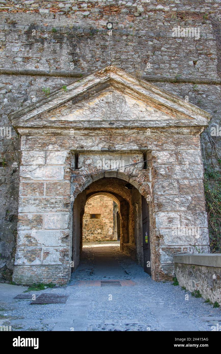Gate of the Priamar Fortress Stock Photo - Alamy