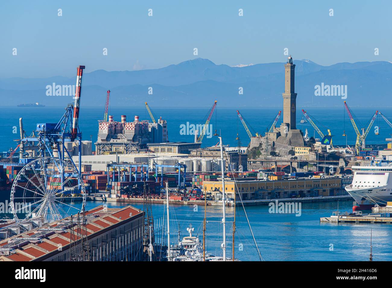 The port of Genoa Stock Photo - Alamy