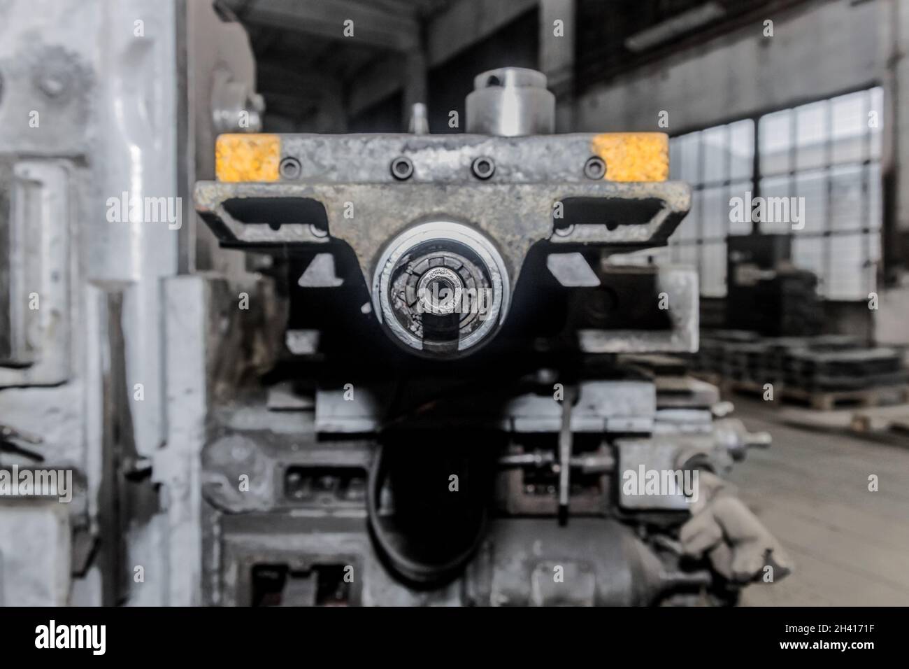 Part of an old milling machine tool and equipment for processing metal ...