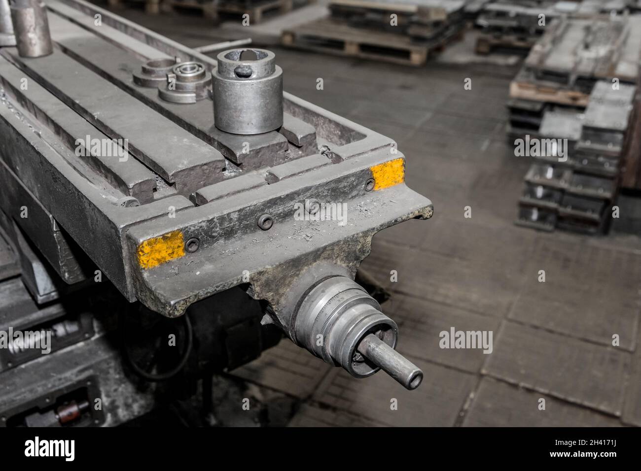 Part of an old milling machine tool and equipment for processing metal ...
