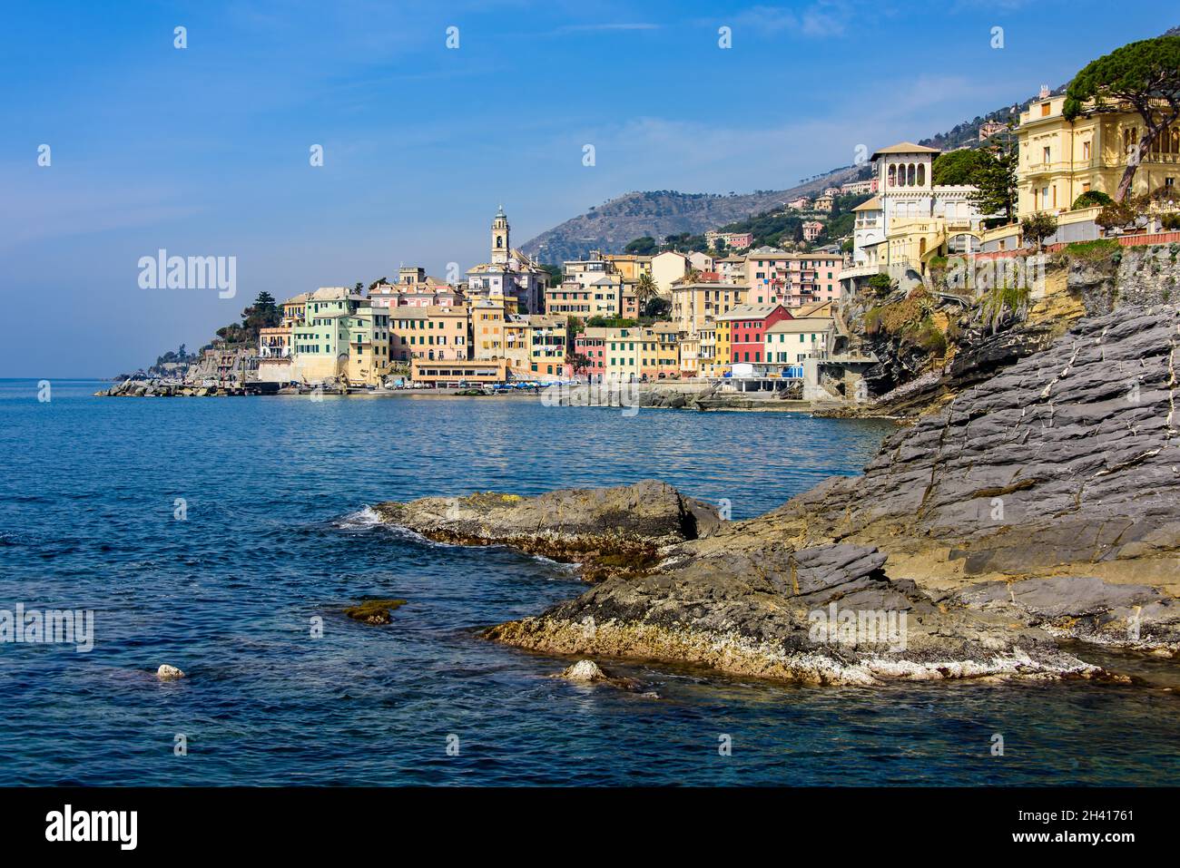 Village of Bogliasco Stock Photo - Alamy