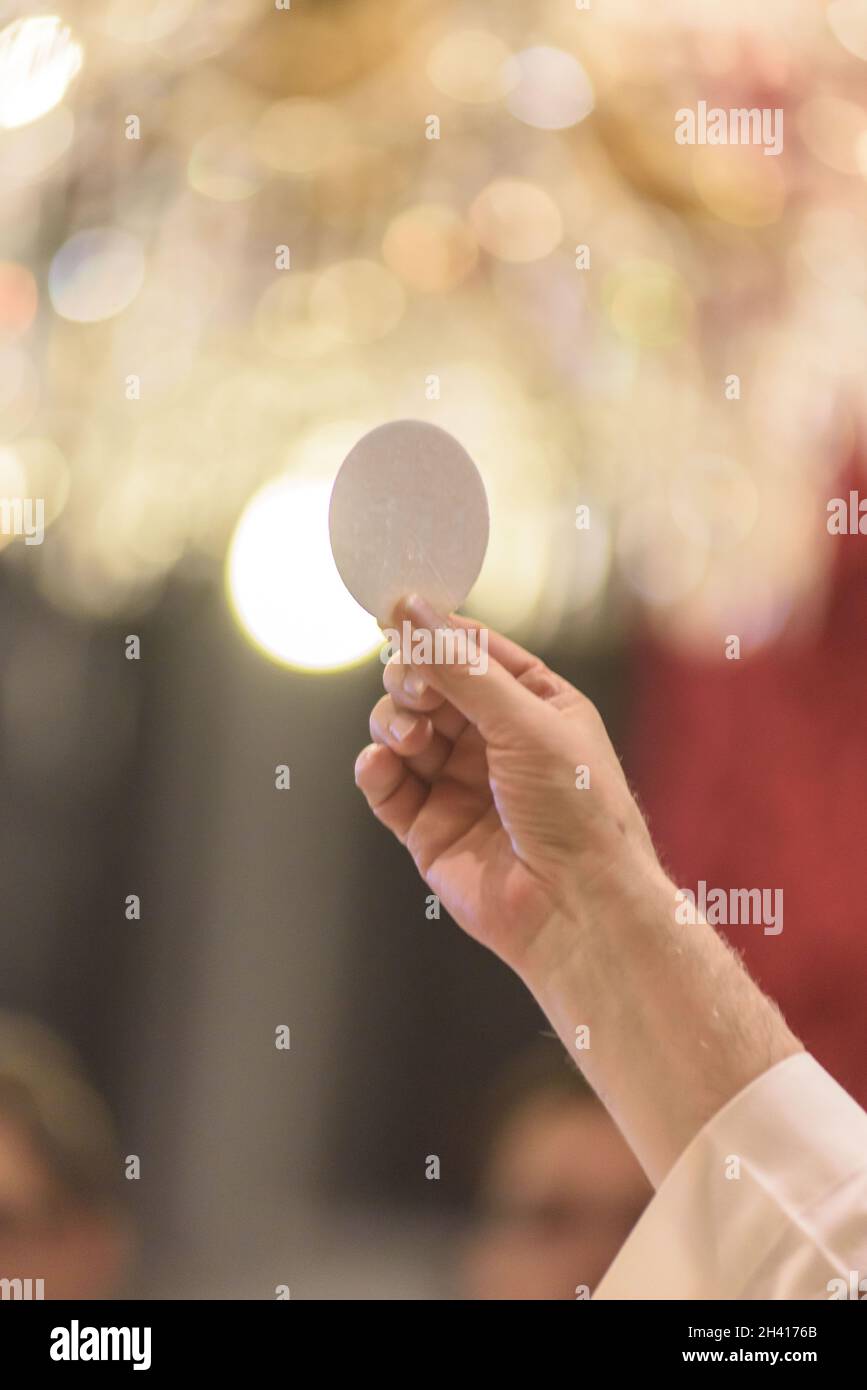 Christian rite communion during mass hi-res stock photography and ...