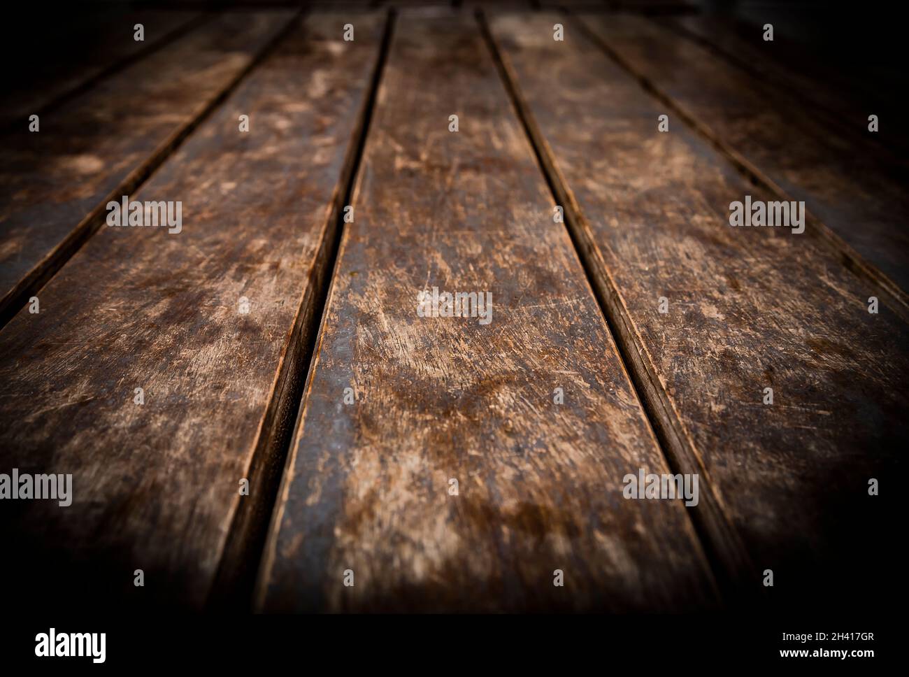 Brown wood scratched desk board weathered table grunge texture ...