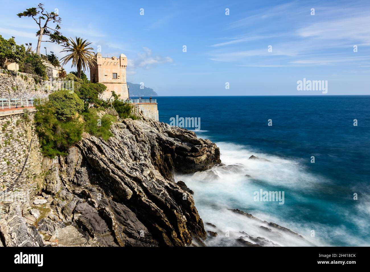 Coastline of Nervi Stock Photo - Alamy