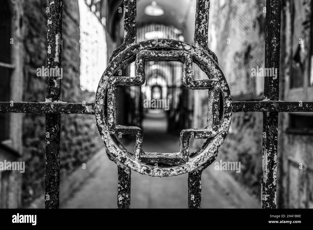 Gate and corridor of the hospital tract in the Eastern State ...