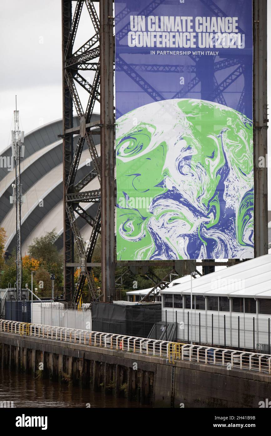 Glasgow, UK. Exterior view of the venue for the 26th UN Climate Change ...