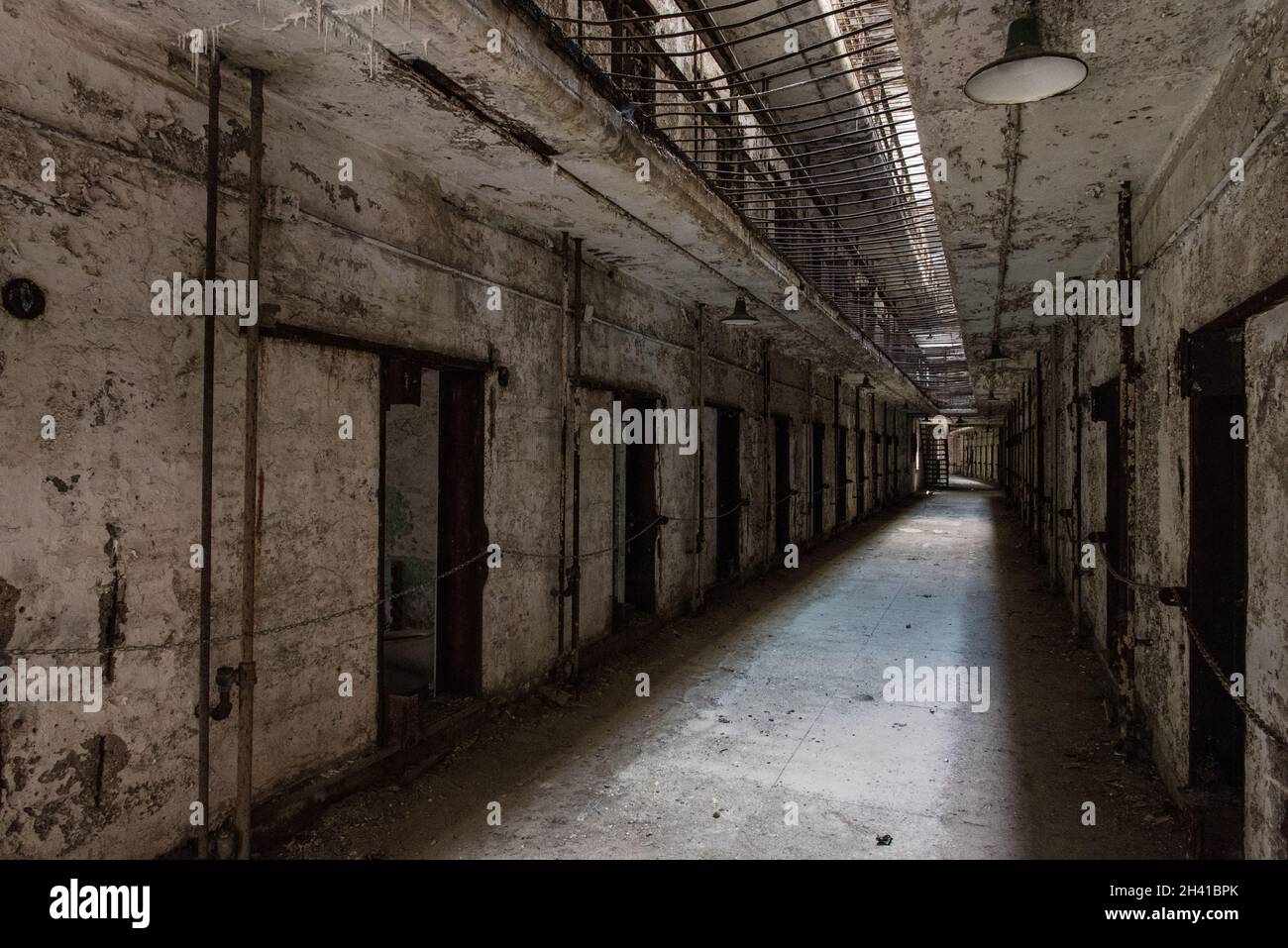 Interior prison railing hi-res stock photography and images - Alamy