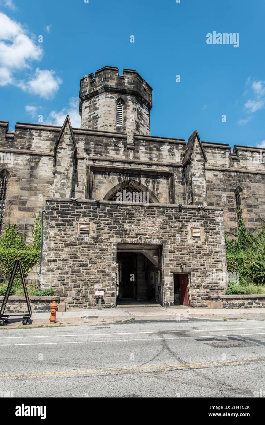 Entrance to famous Eastern State Penitentiary, Philadelphia, USA Stock ...