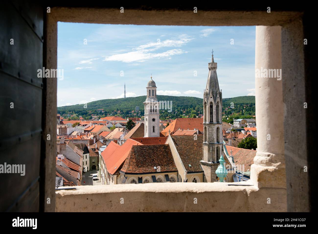 The roofs of the old town of Sopron Stock Photo - Alamy