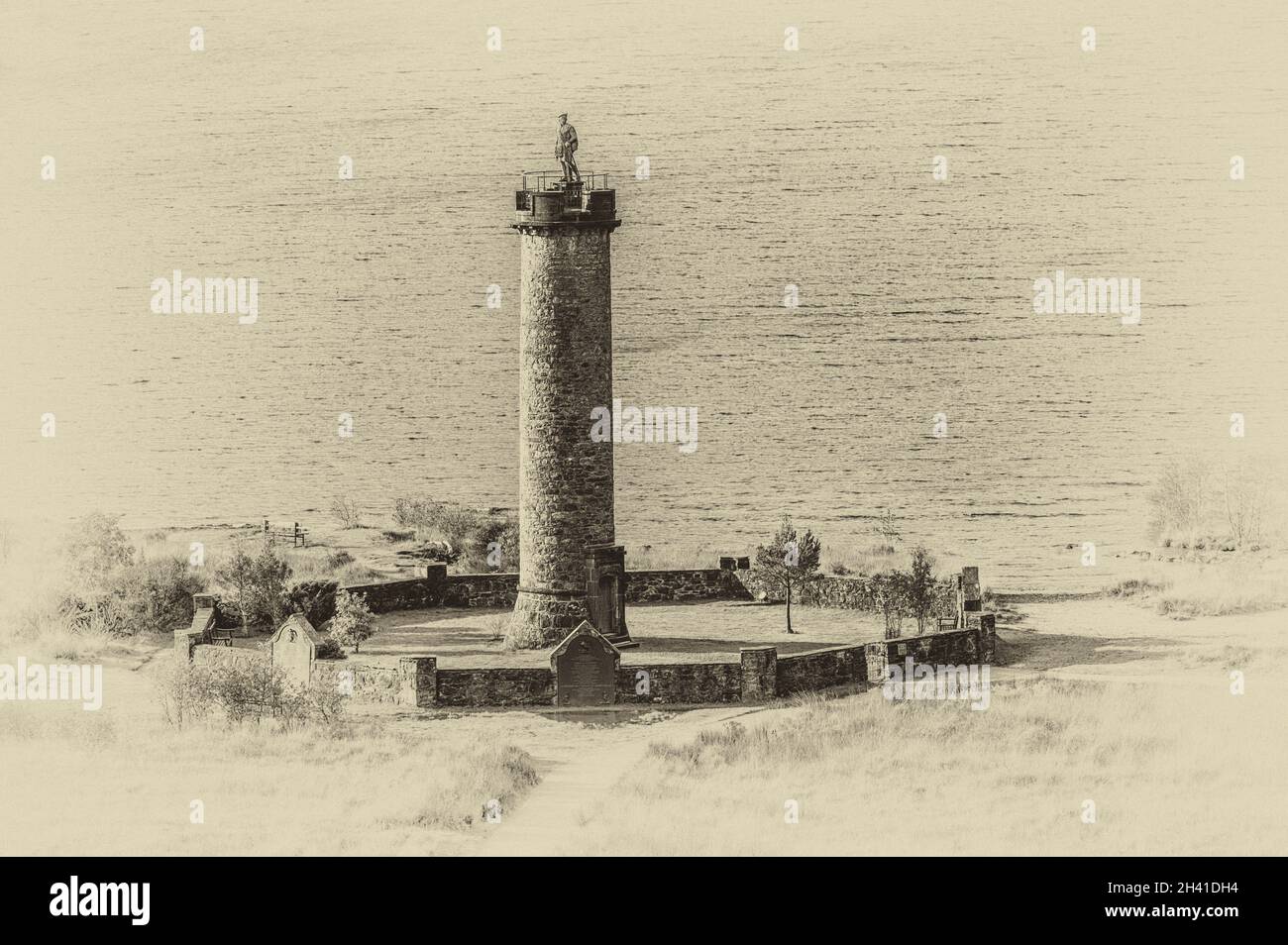 Glen Finnan memorial at Loch Shiel is where Prince Charles Edward ...