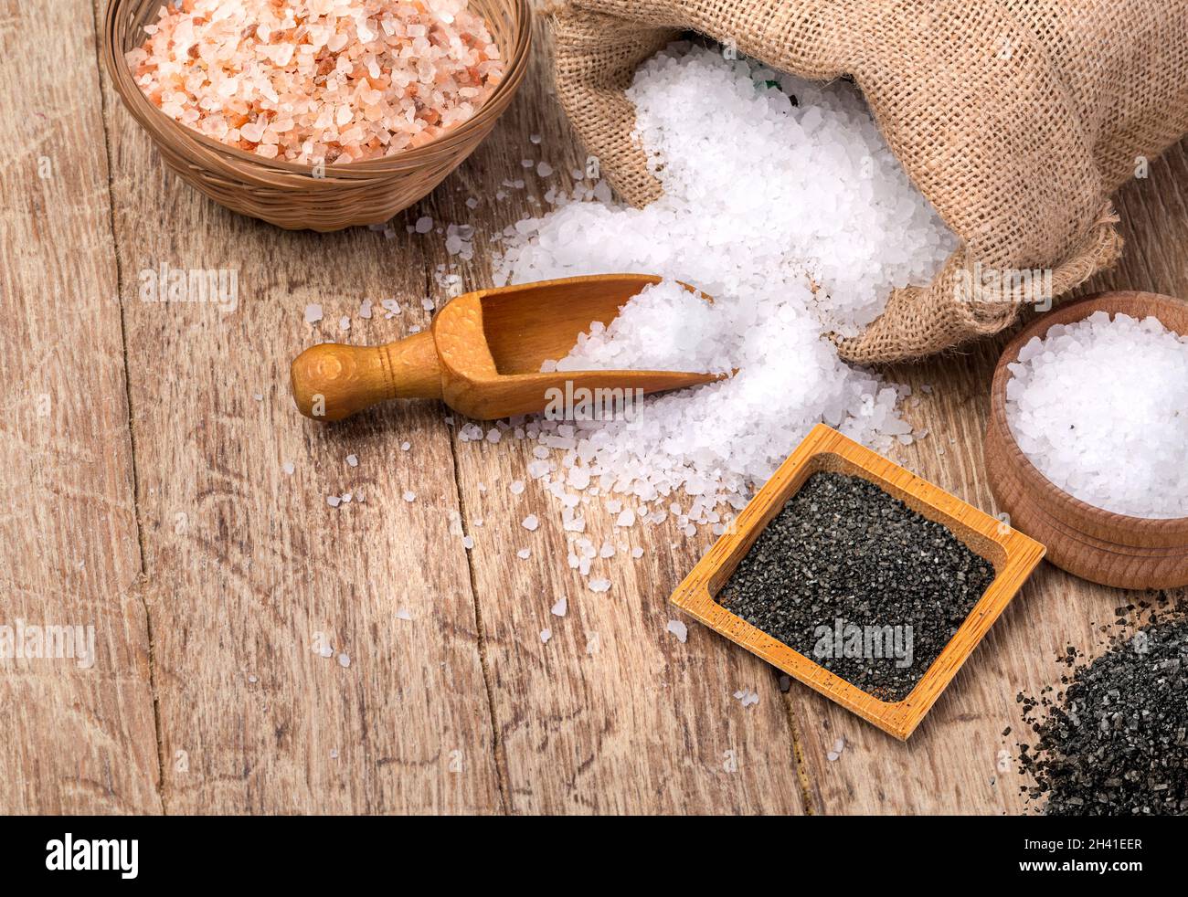 Types of salt hi-res stock photography and images - Alamy