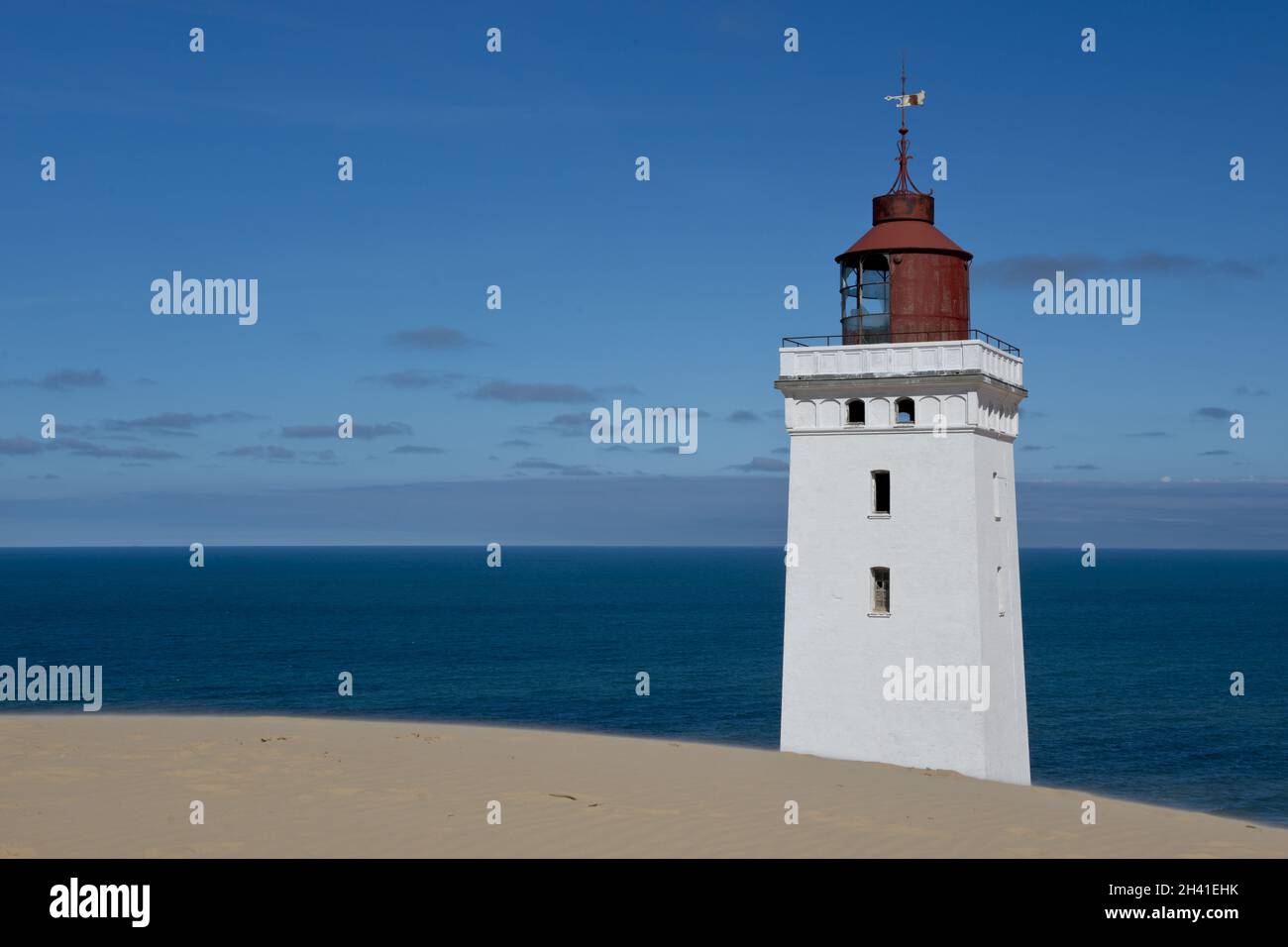 Lighthouse on a Sand Dune Stock Photo - Alamy