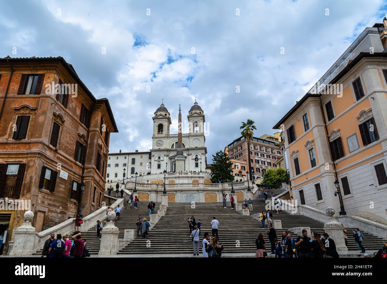 Rome: Piazza di Spagna with the Spanish Steps and the Barcaccia ...