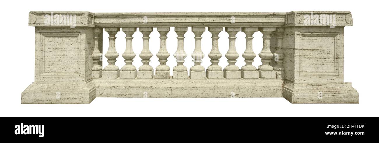 Stone Baluster With clipping path isolated on white Stock Photo - Alamy