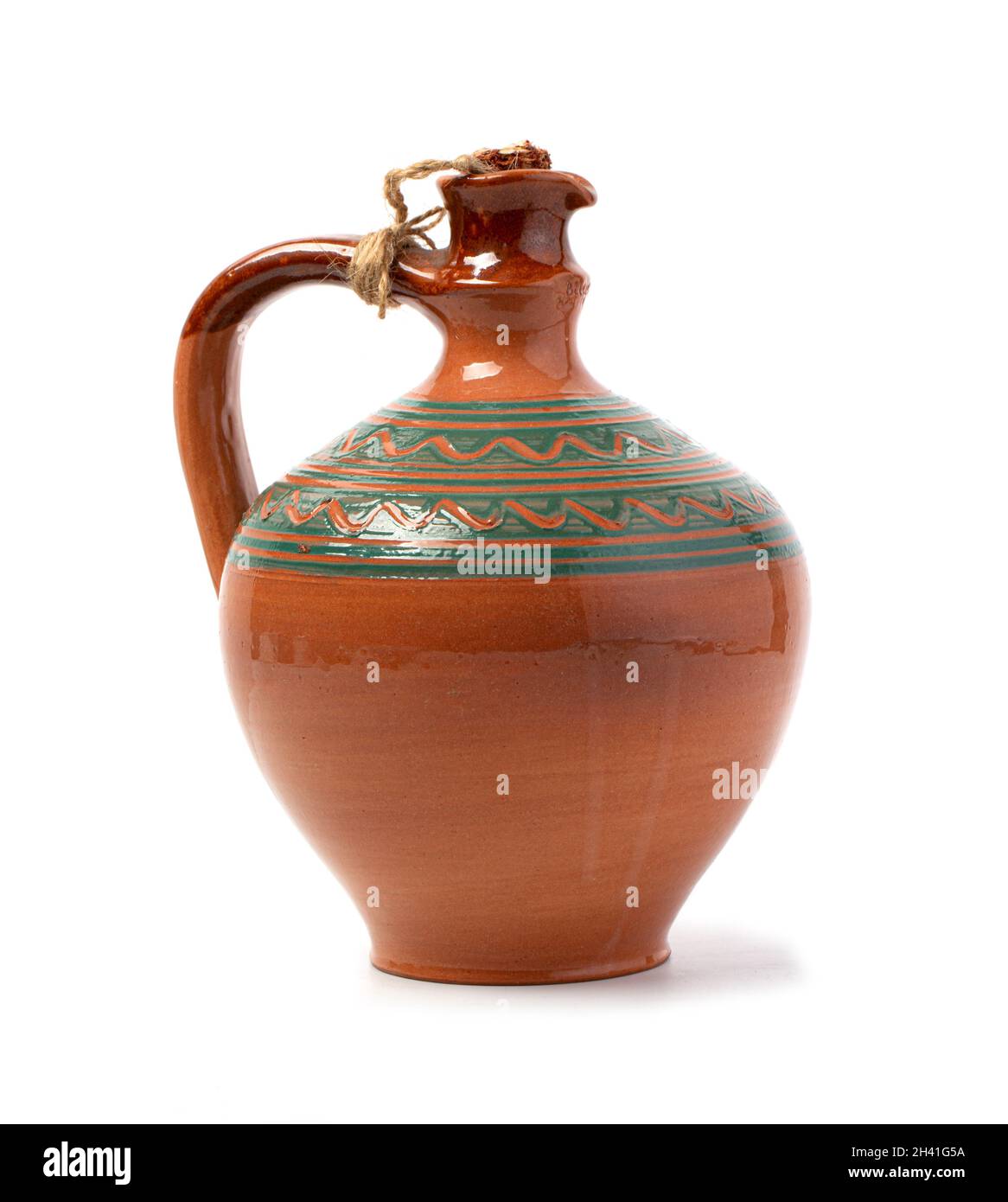 rustic jug isolated on white background Stock Photo - Alamy