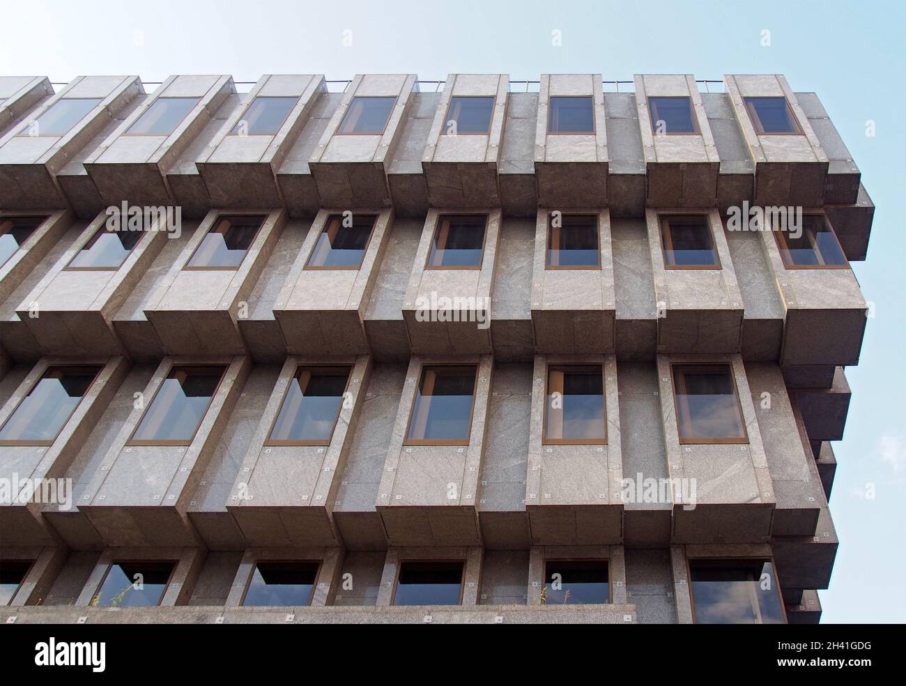 The exterior of the brutalist bank house in leeds built as a branch of ...