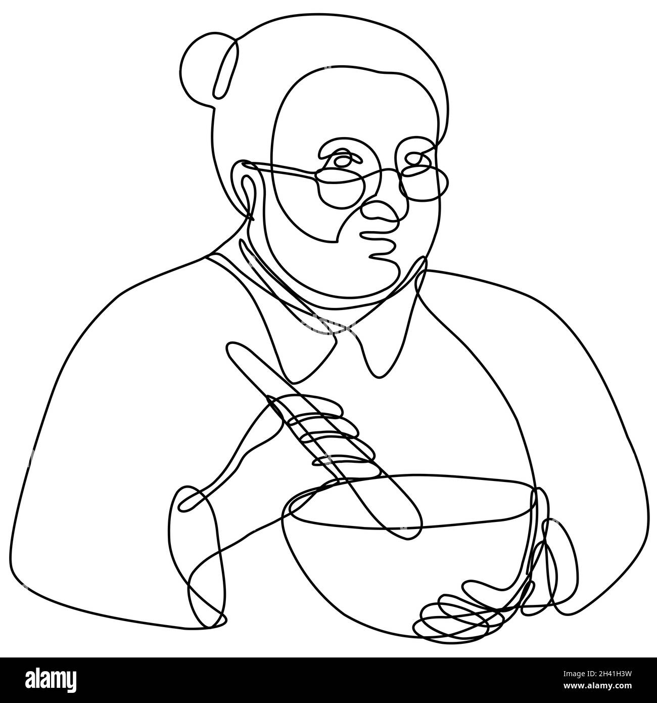 Drawing grandma Black and White Stock Photos & Images - Alamy