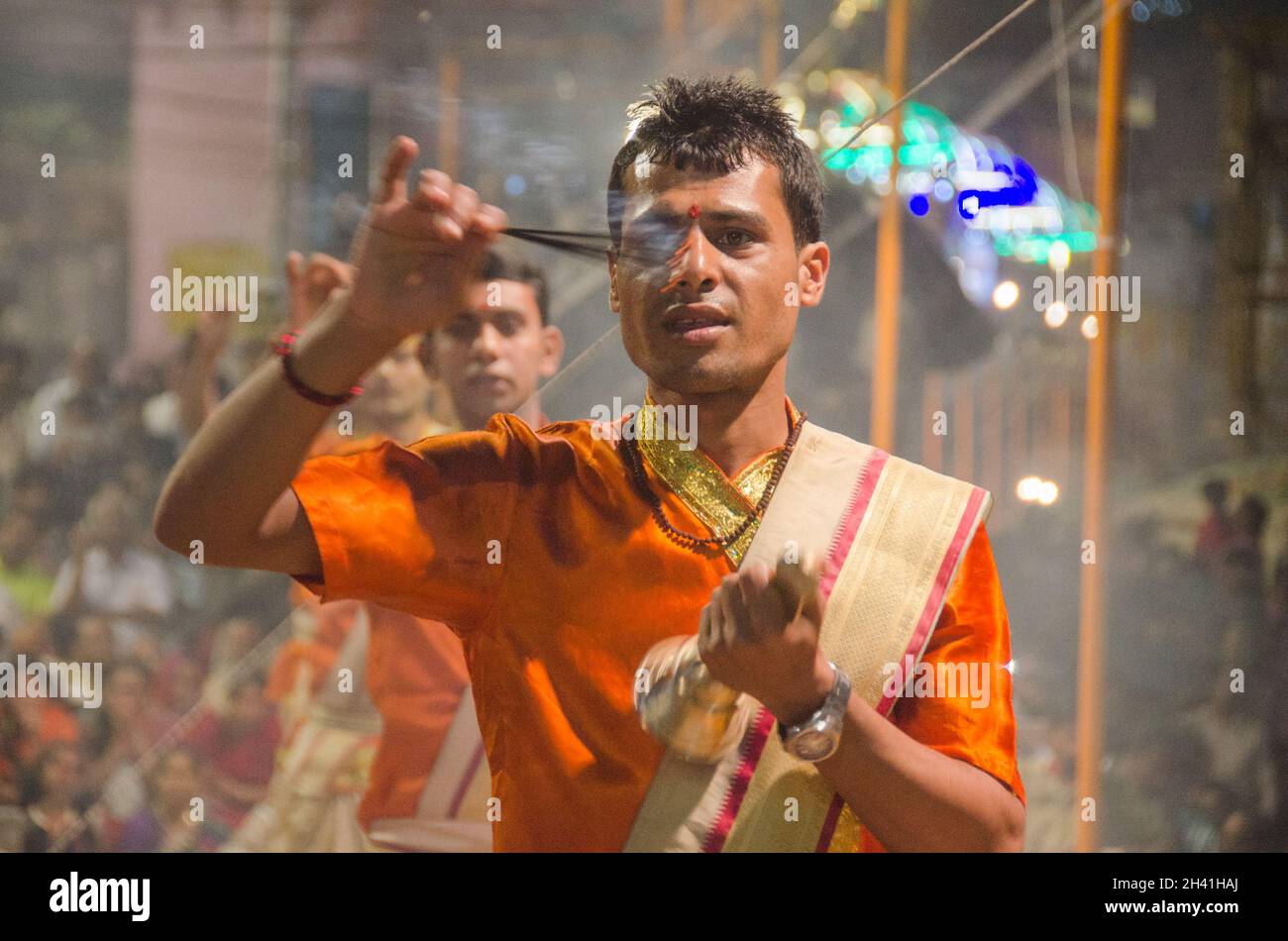 Varanasi aarti evening dashashwamedh hi-res stock photography and ...