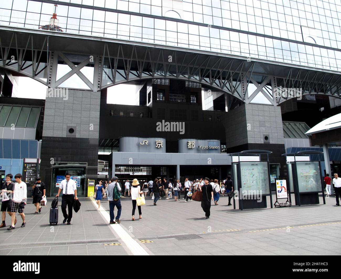 Japanese people and foreigner traveler passengers walking go to use ...