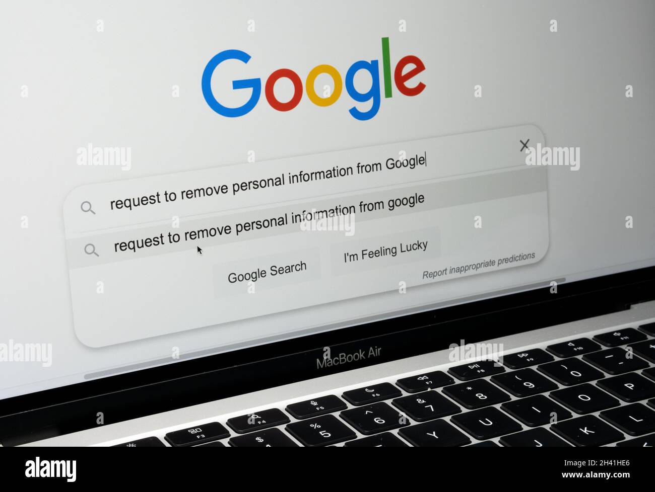 REQUEST TO REMOVE PERSONAL INFORMATION FROM GOOGLE words in Google ...