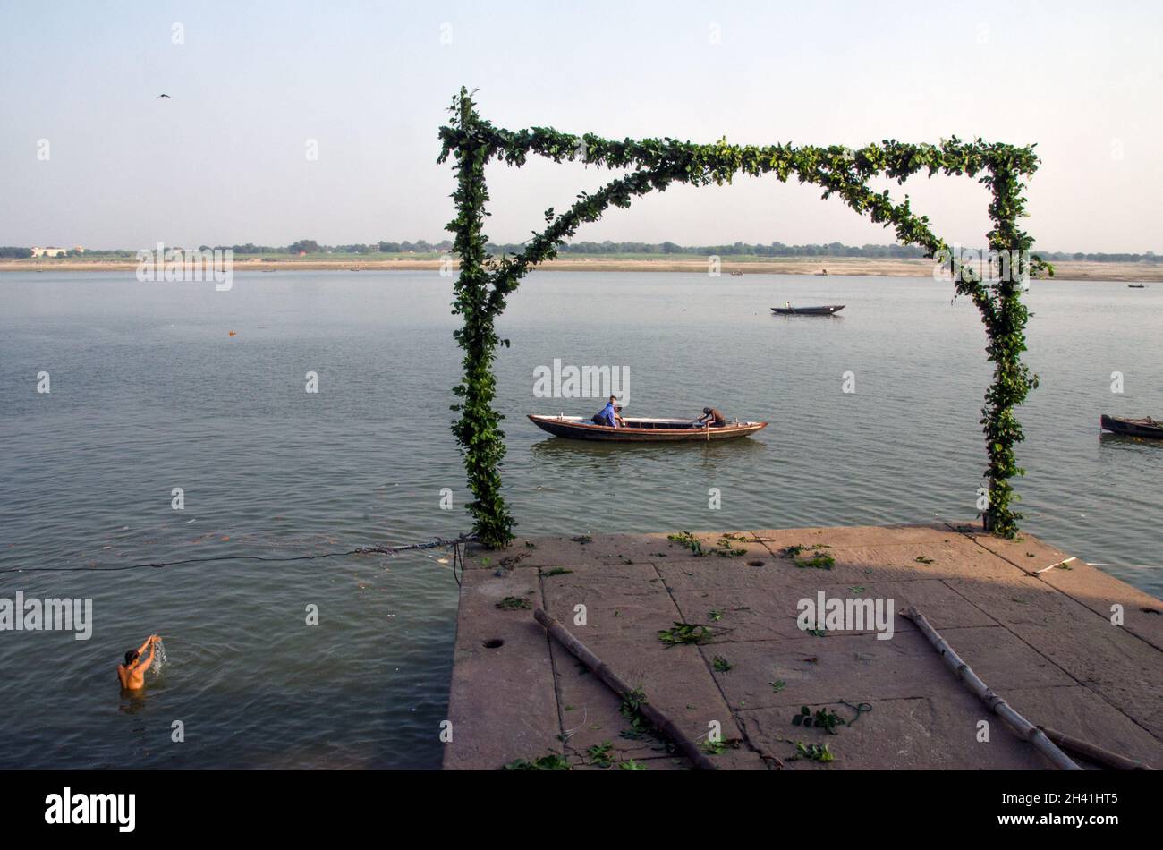 varanasi and ganges river Stock Photo - Alamy