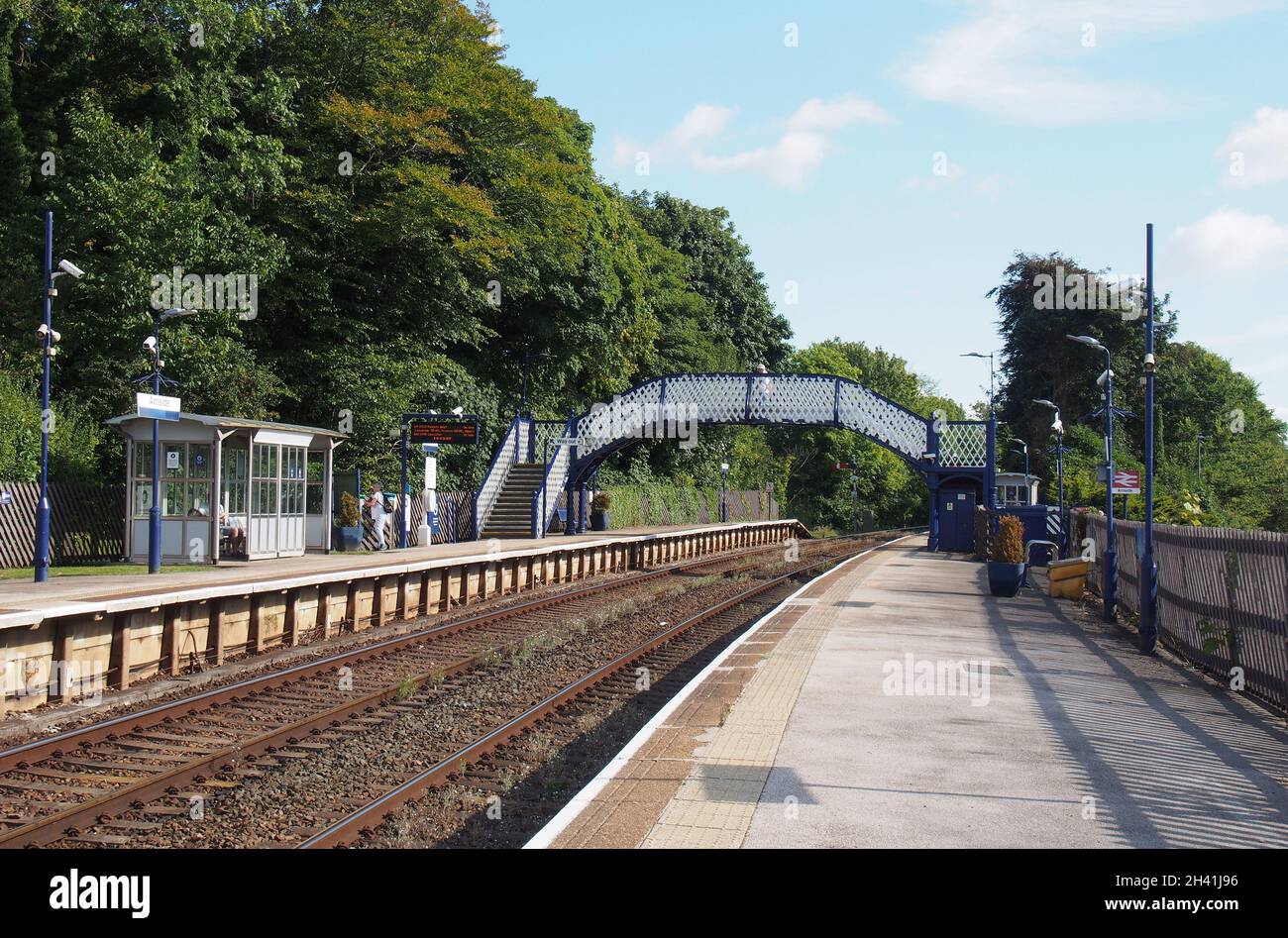 View of the railway station building at arnside near grange over sands ...