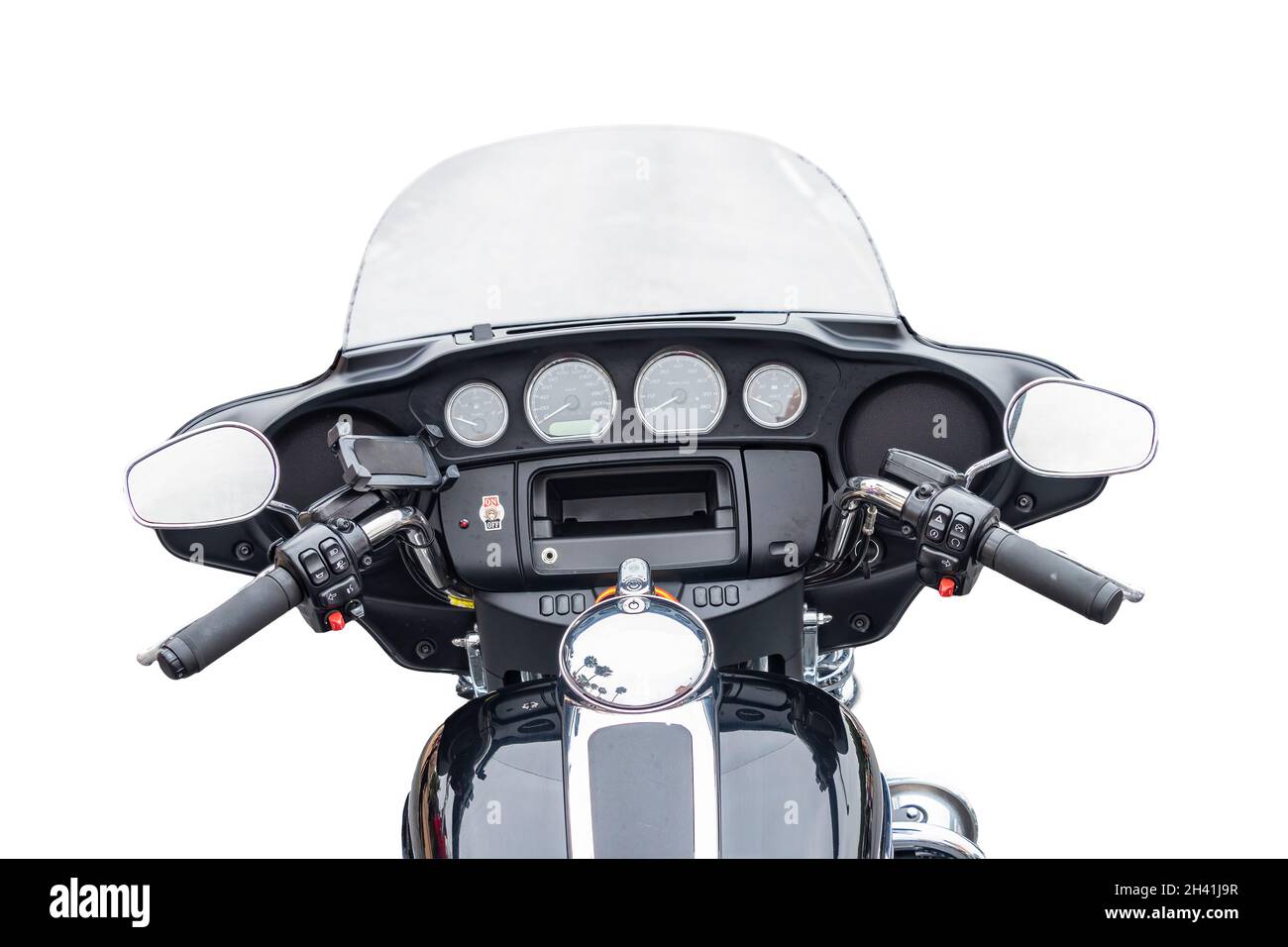 Pilot view of a vintage motorcycle Stock Photo - Alamy