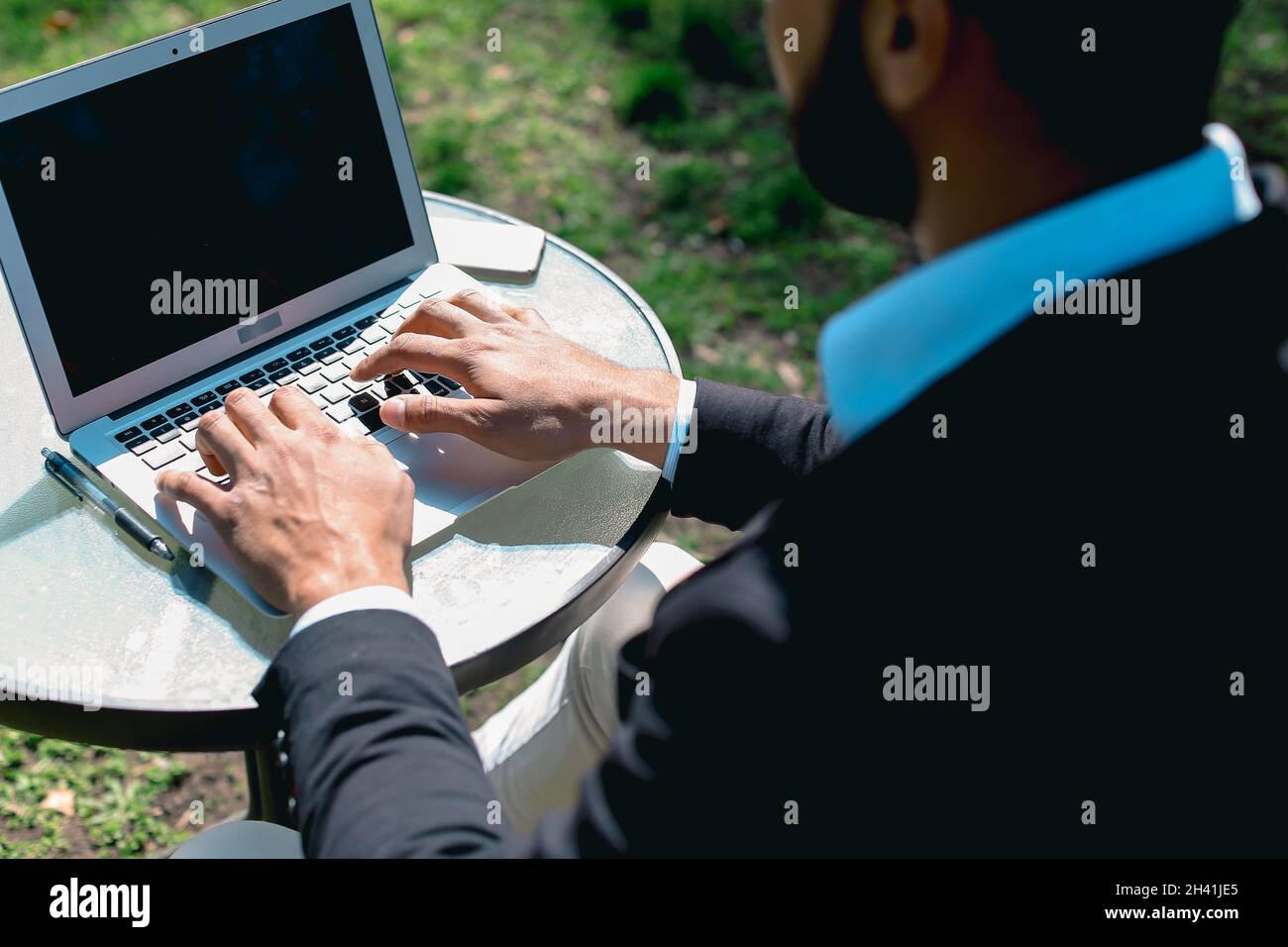 Actor on set of talk show and wave hands to viewers Stock Photo - Alamy