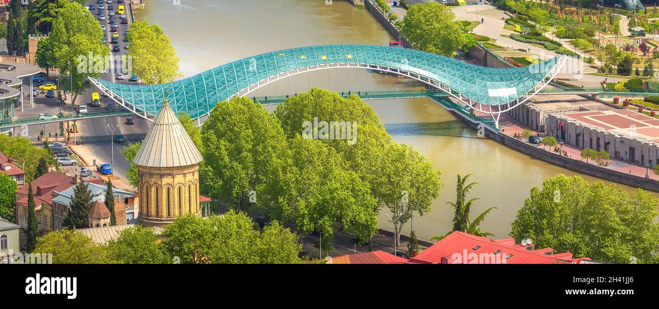 Tbilisi, Georgia, Bridge of Peace Stock Photo - Alamy