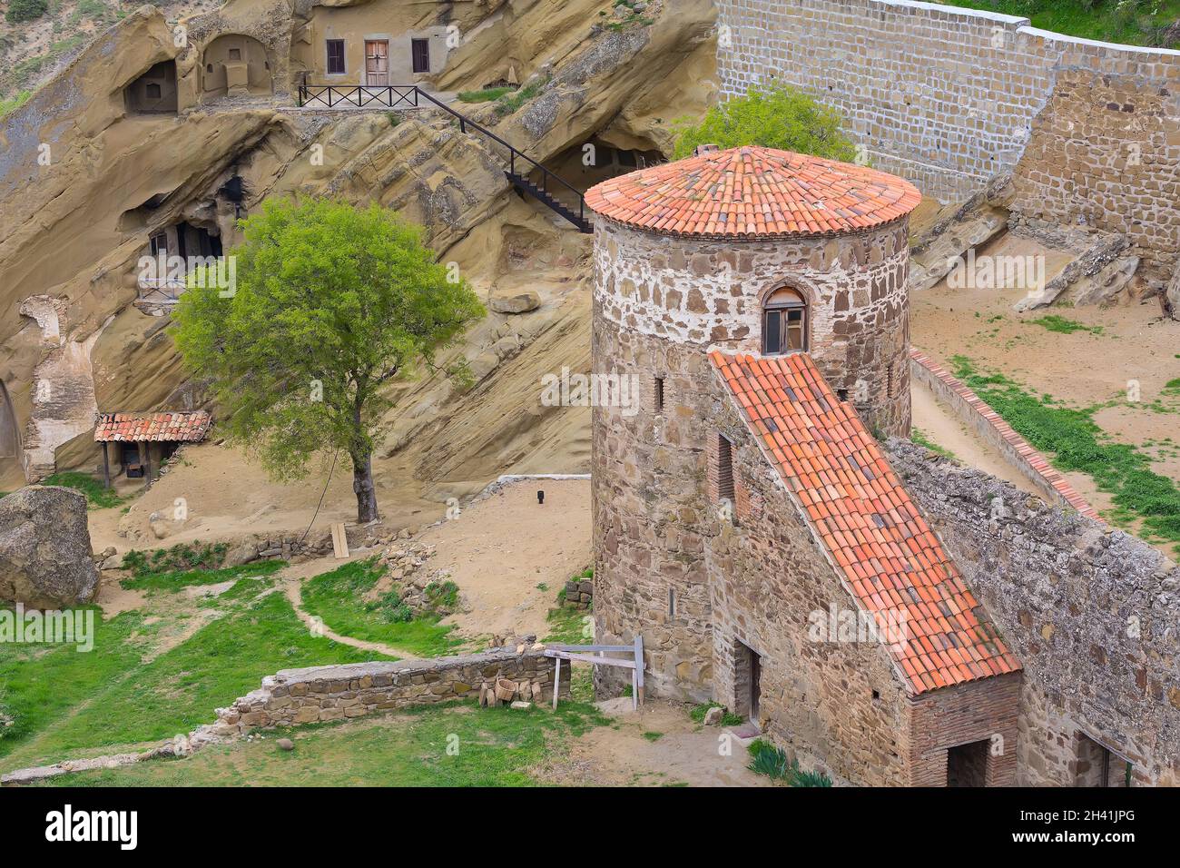 Monastery in Georgia David Gareji Stock Photo - Alamy