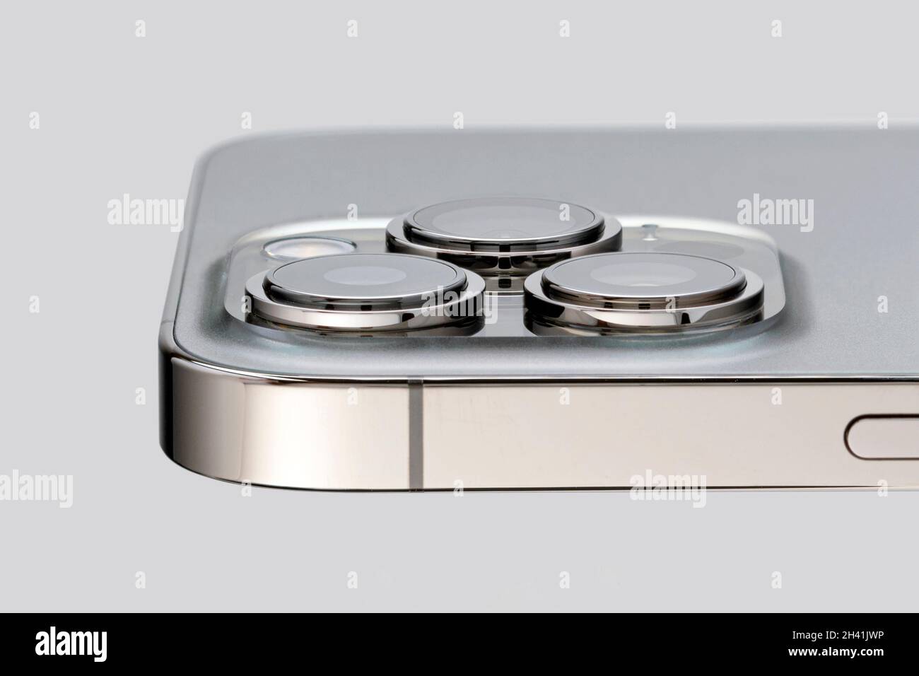 mobile phone camera close-up. modern technological video and ...