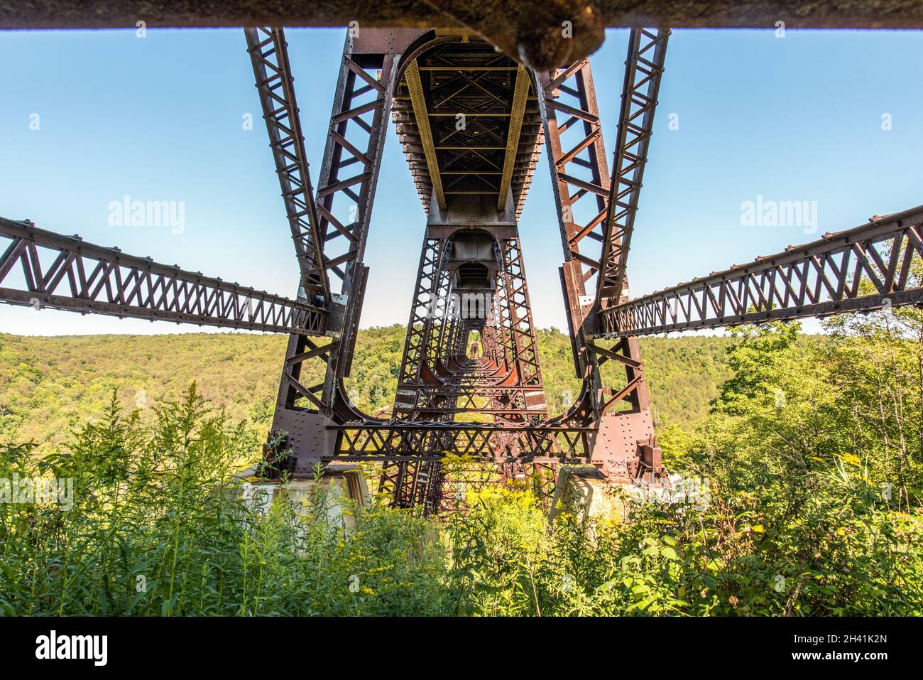 Destroyed historic Kinzua railway bridge after a Tornado went through ...