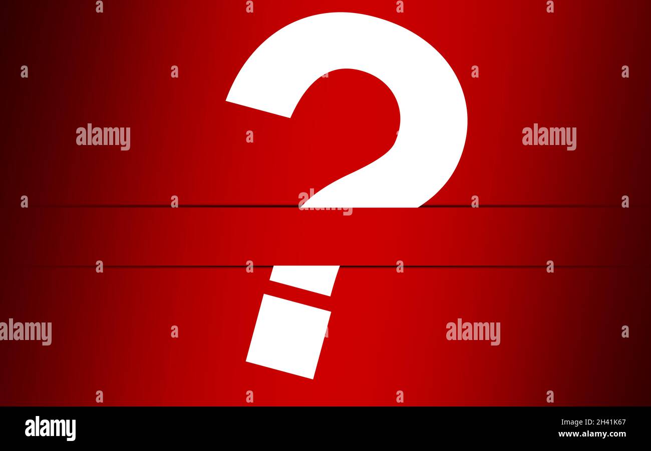 Question mark with red background Stock Photo - Alamy