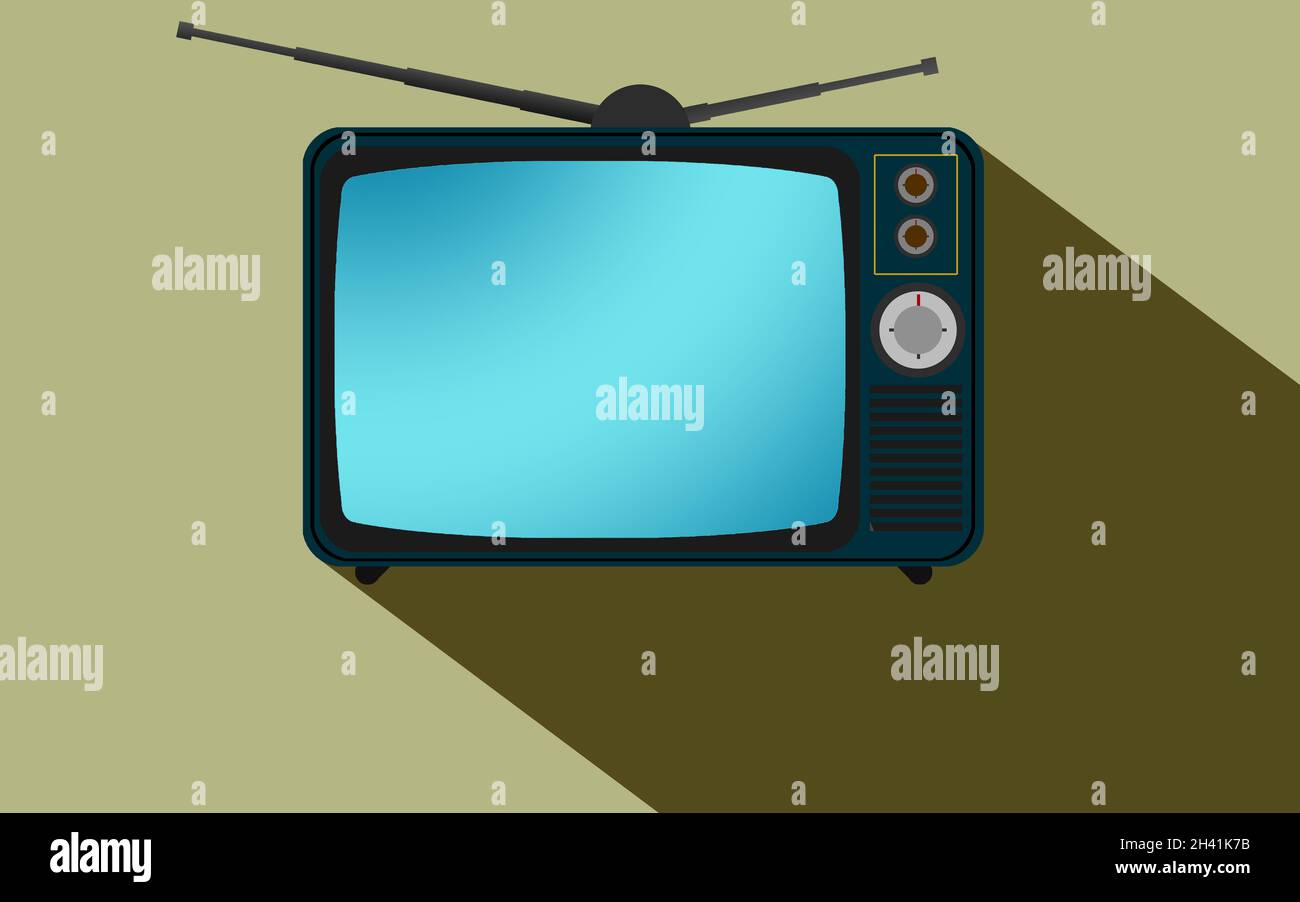 Old television blue screen on hi-res stock photography and images - Alamy