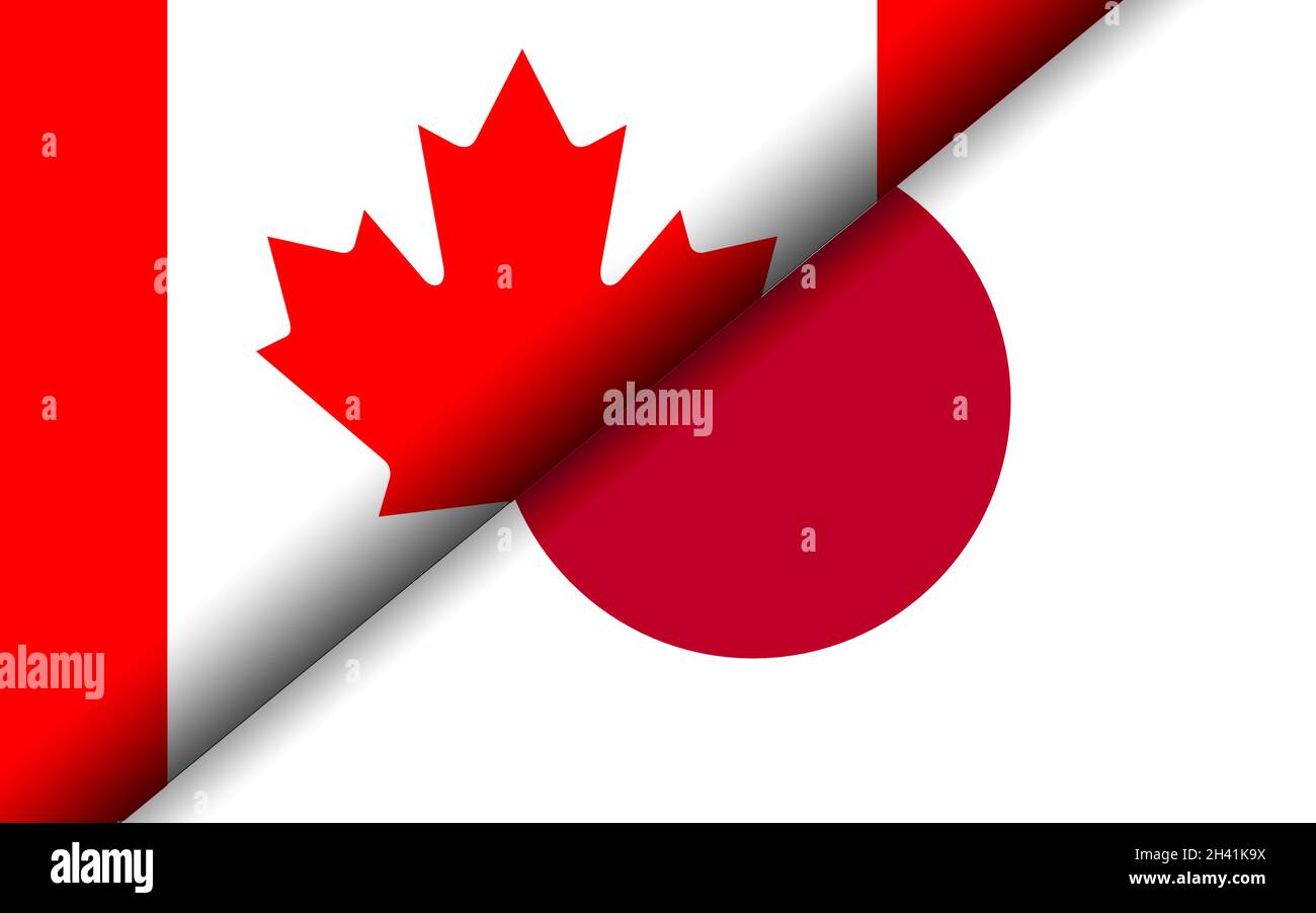 Canada japan flag hi-res stock photography and images - Alamy