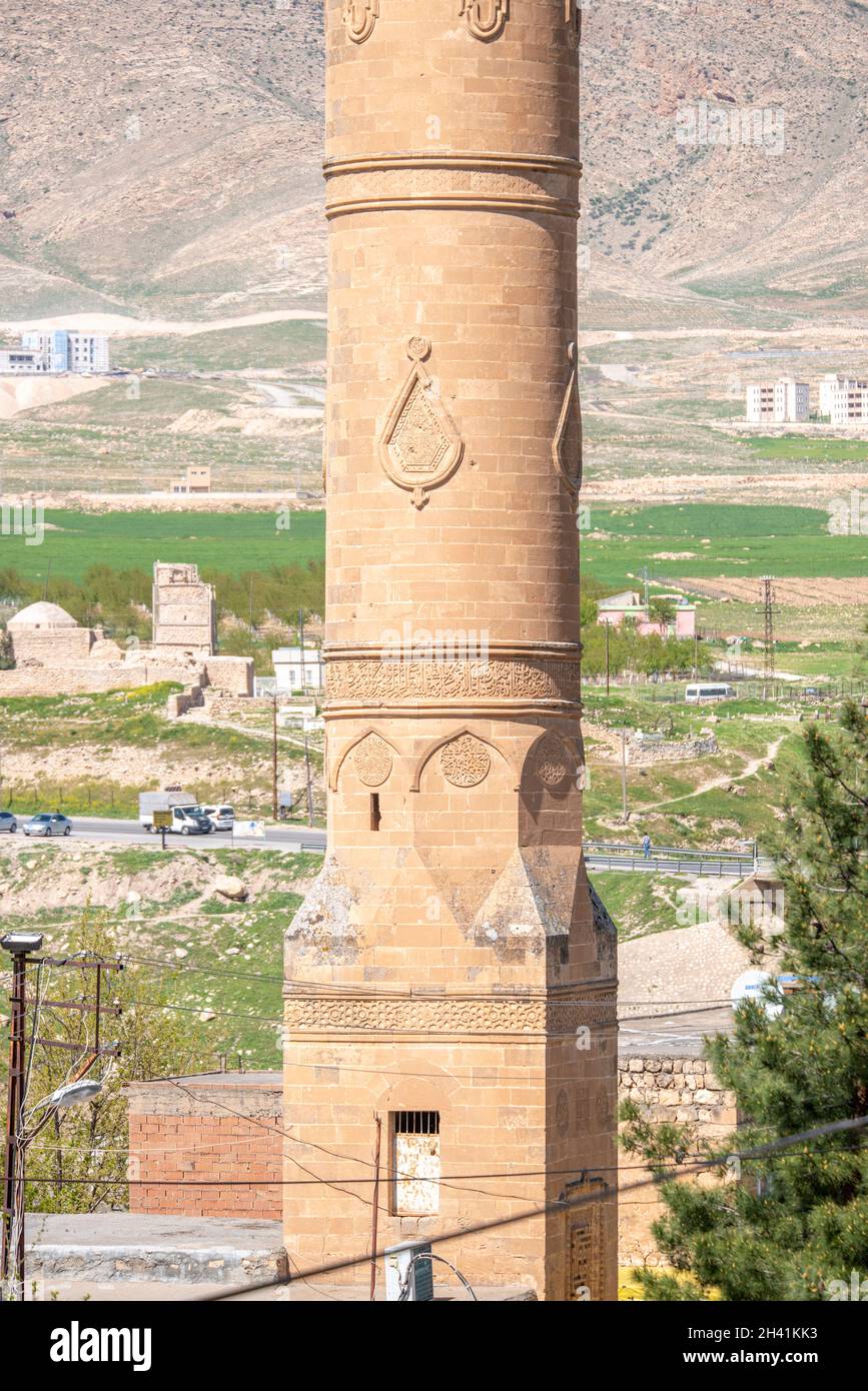 Part of a large Muslim mosque minaret of Ottoman architecture built ...