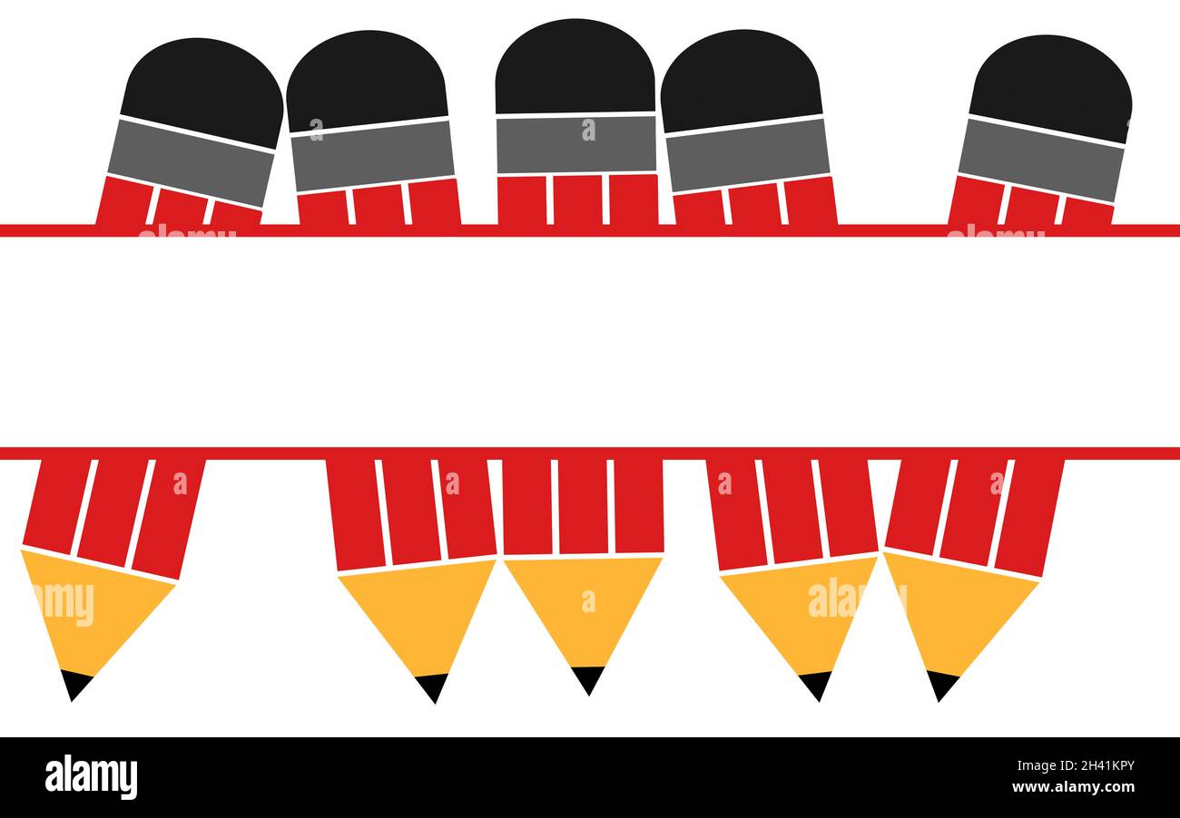 Pencil banner Cut Out Stock Images & Pictures - Alamy