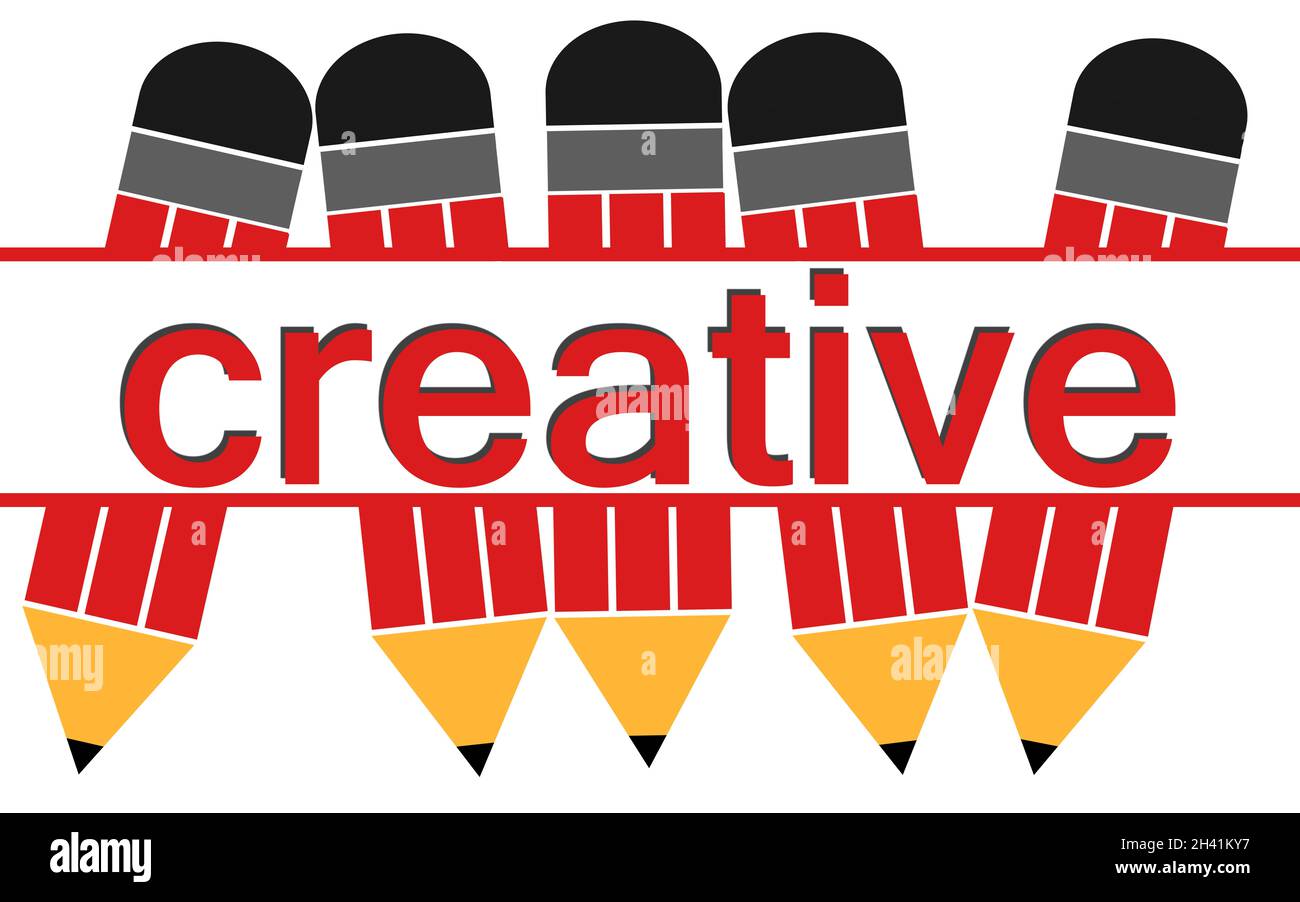 Creative word with pencil Stock Photo - Alamy