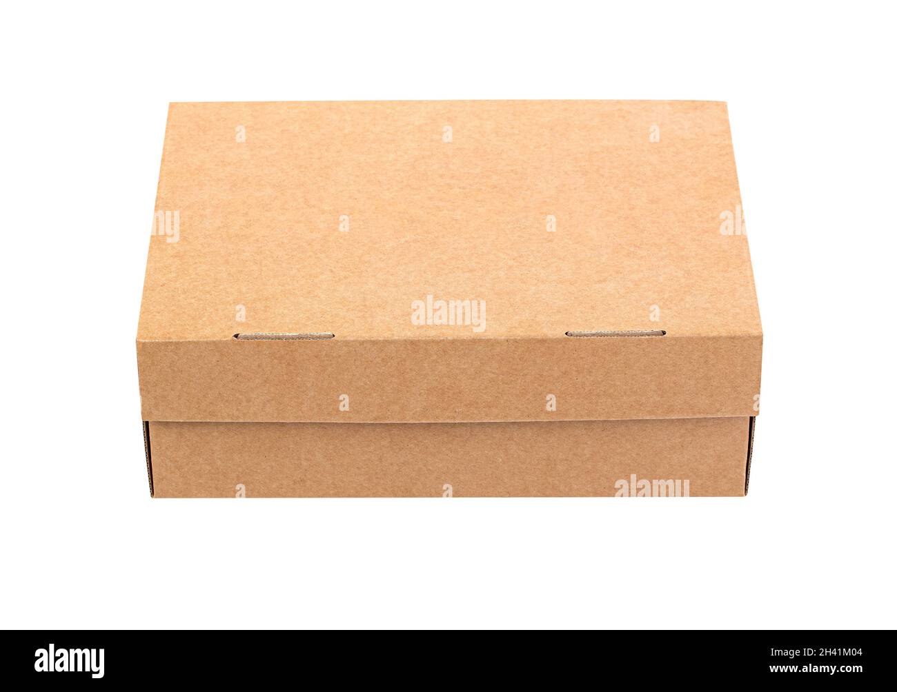 Brown kraft paper box isolated on white with clipping path Stock Photo ...